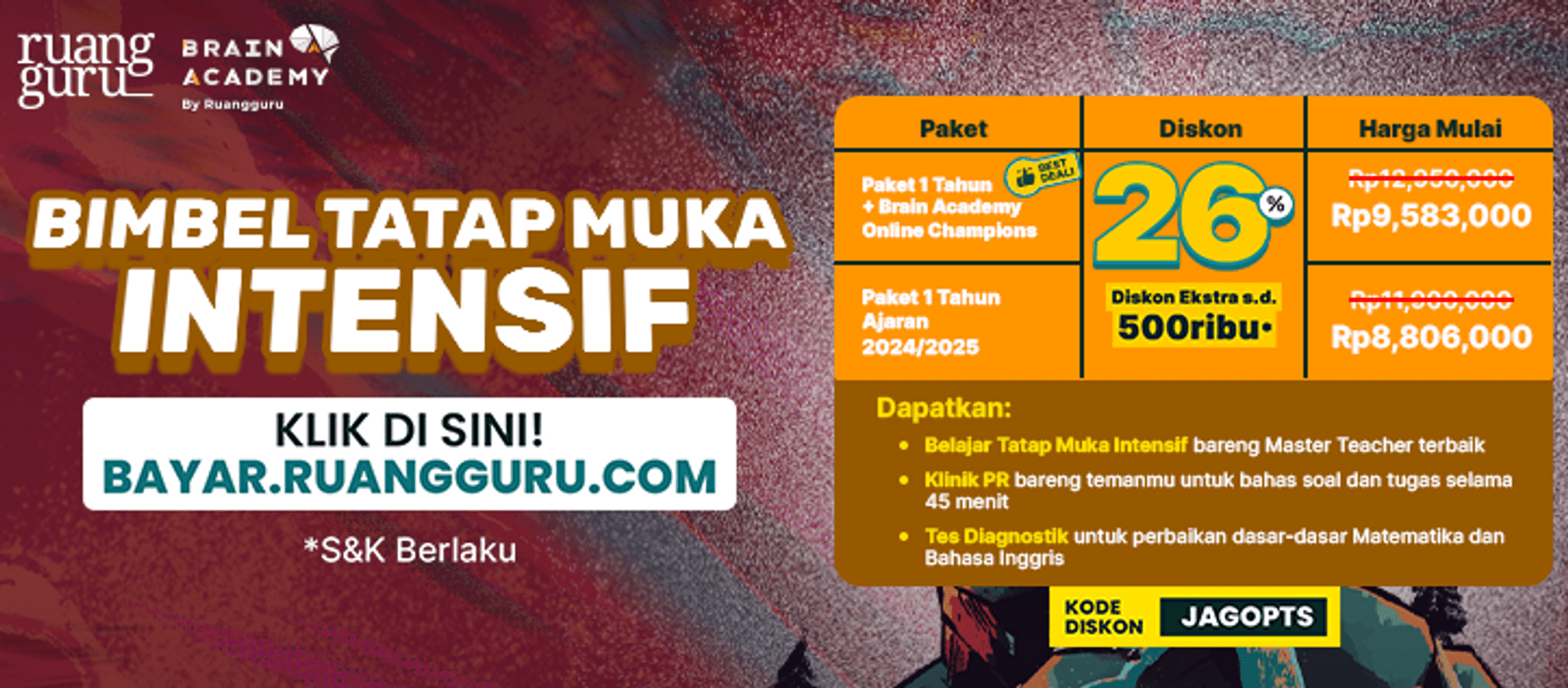 Promo Ruangguru Terbaru & Terlengkap, Diskon Up To 78%!