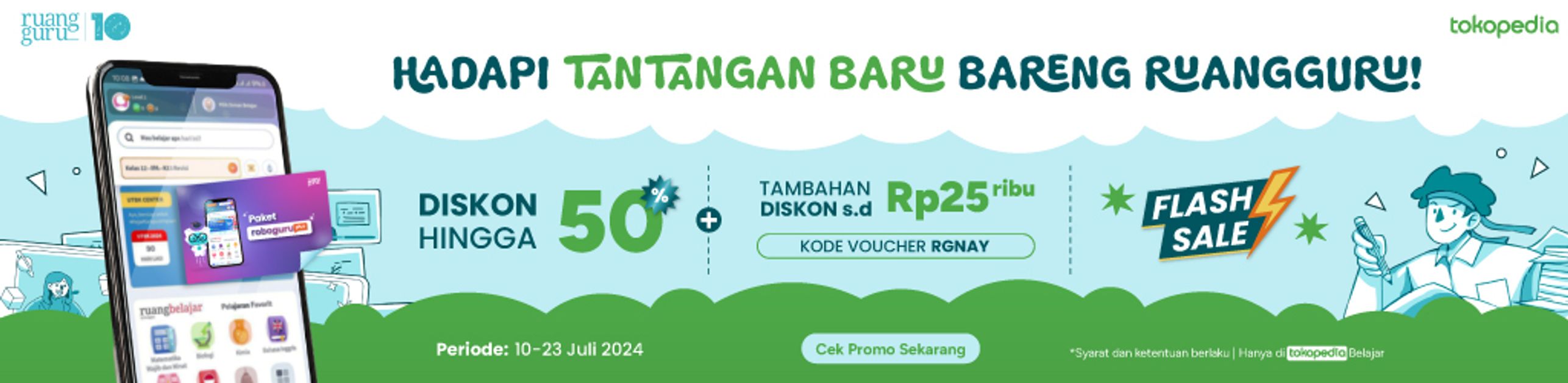 Dapatkan DISKON hingga 50% + EKSTRA DISKON s.d. Rp25.000 di Tokopedia ...