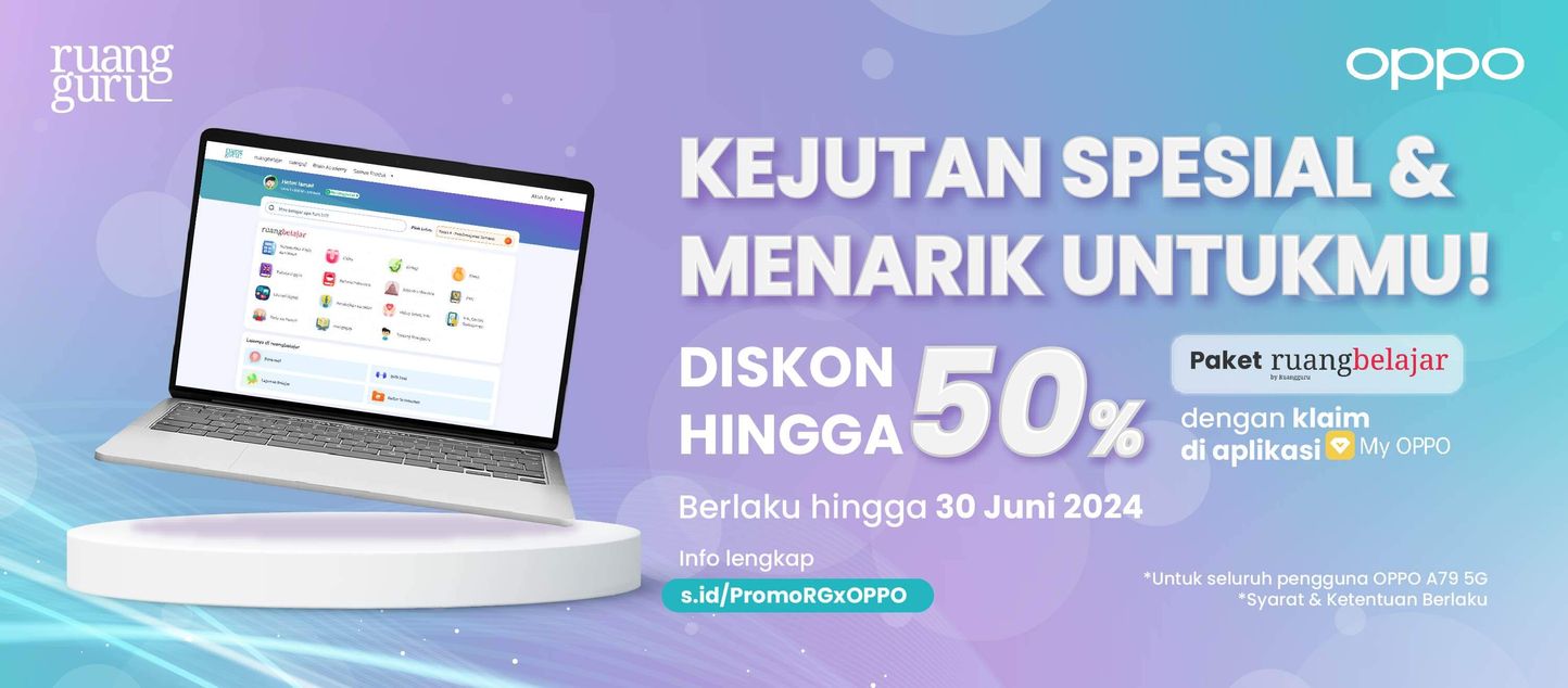 Promo Ruangguru Terbaru & Terlengkap, Diskon Up To 78%!
