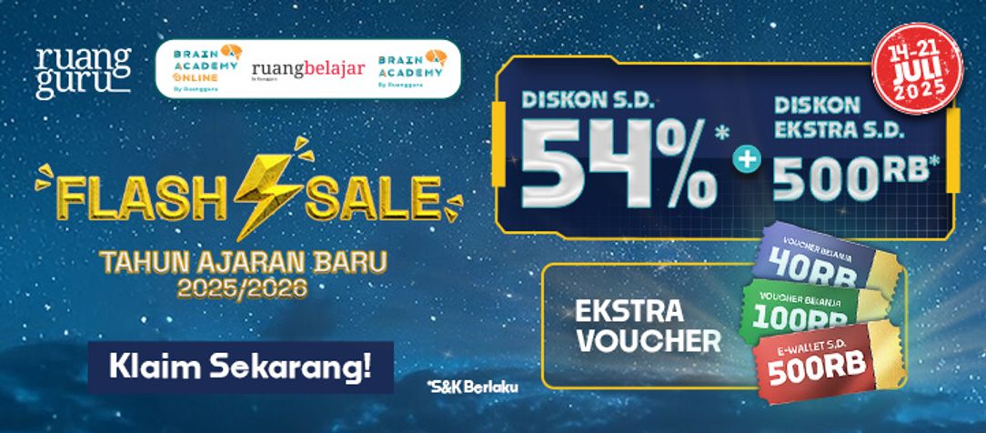Promo Ruangguru Terbaru & Terlengkap, Diskon Up To 50%!