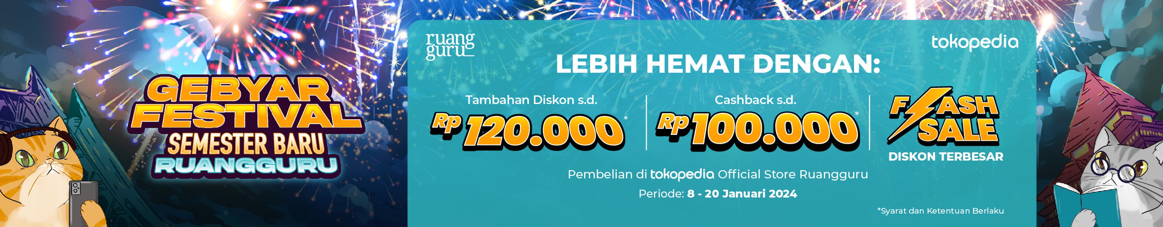 GEBYAR PROMO SEMESTER BARU DI TOKOPEDIA OFFICIAL STORE RUANGGURU!