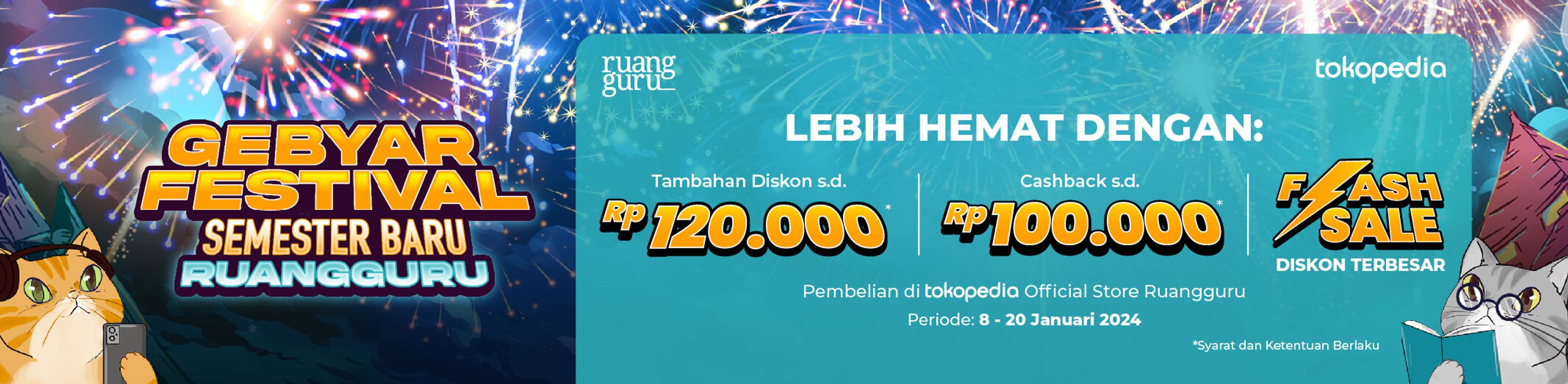 GEBYAR PROMO SEMESTER BARU DI TOKOPEDIA OFFICIAL STORE RUANGGURU!
