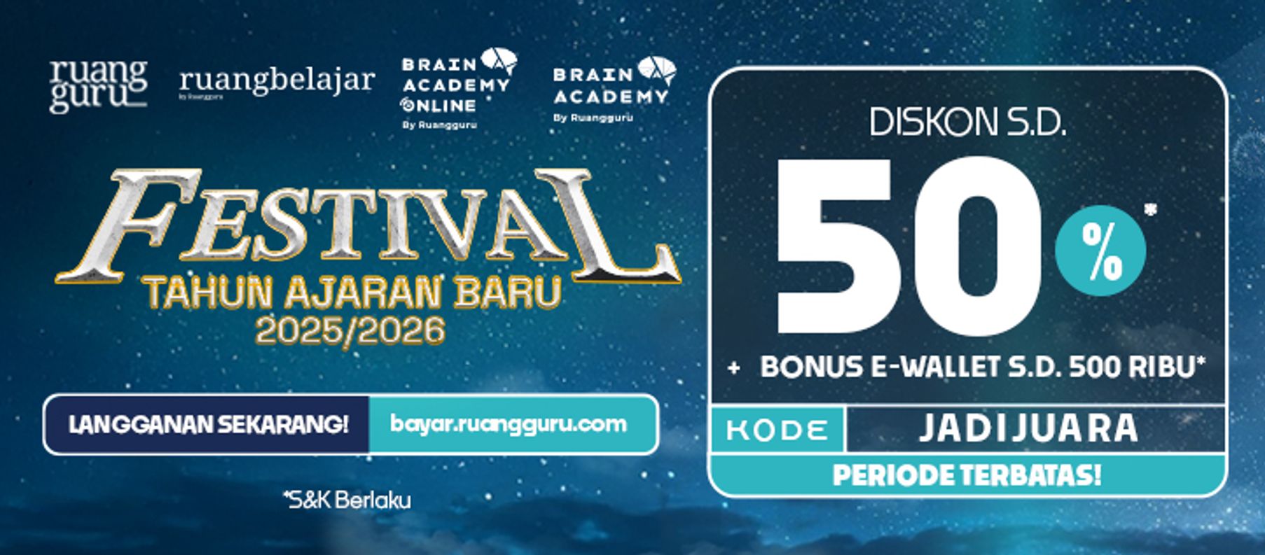 Promo Ruangguru Terbaru & Terlengkap, Diskon Up To 50%!