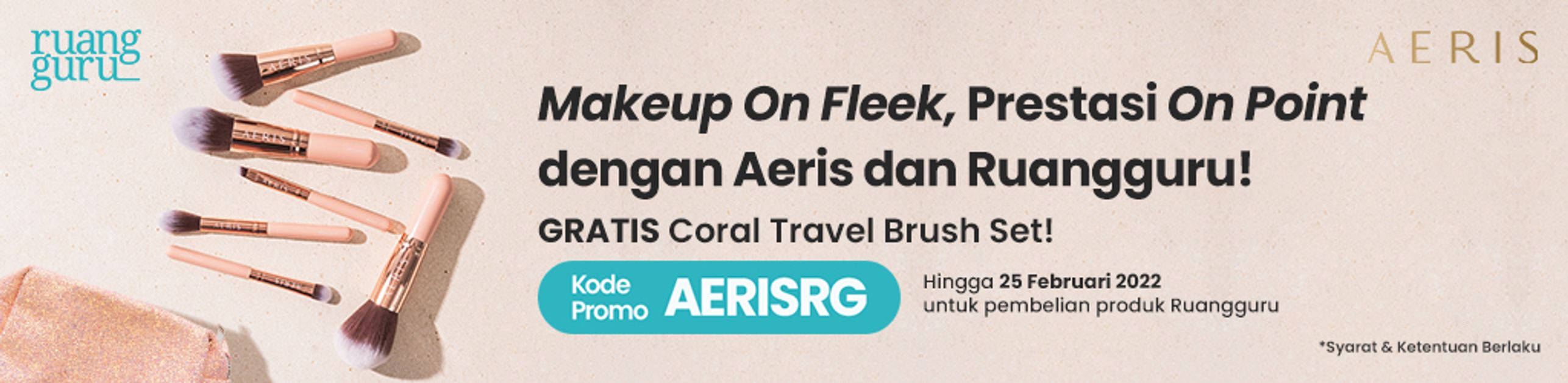 Belajar sambil tetap glowing bersama Ruangguru dan Aeris!