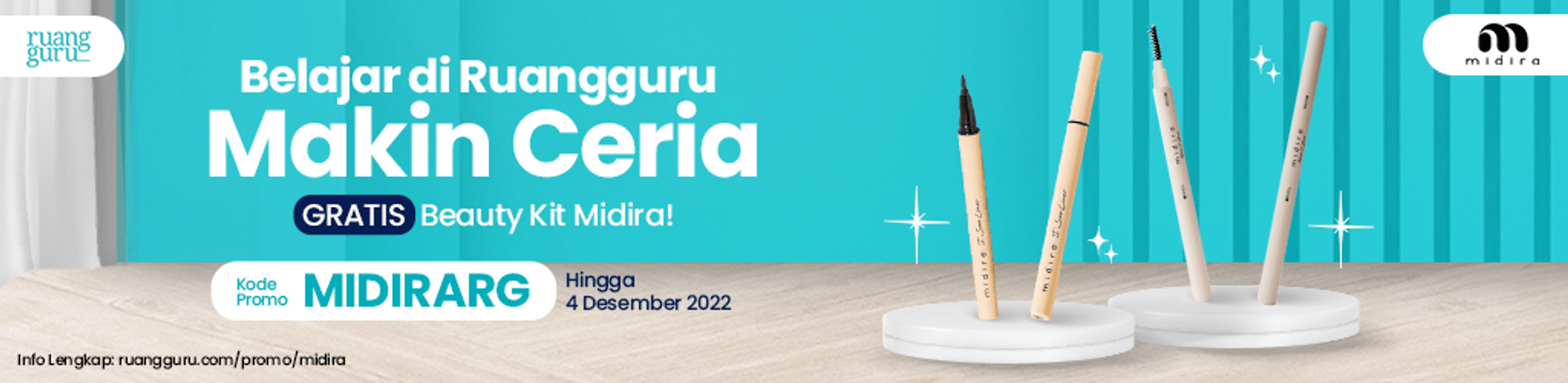 Belajar Makin Semangat Bersama Ruangguru dan Midira!