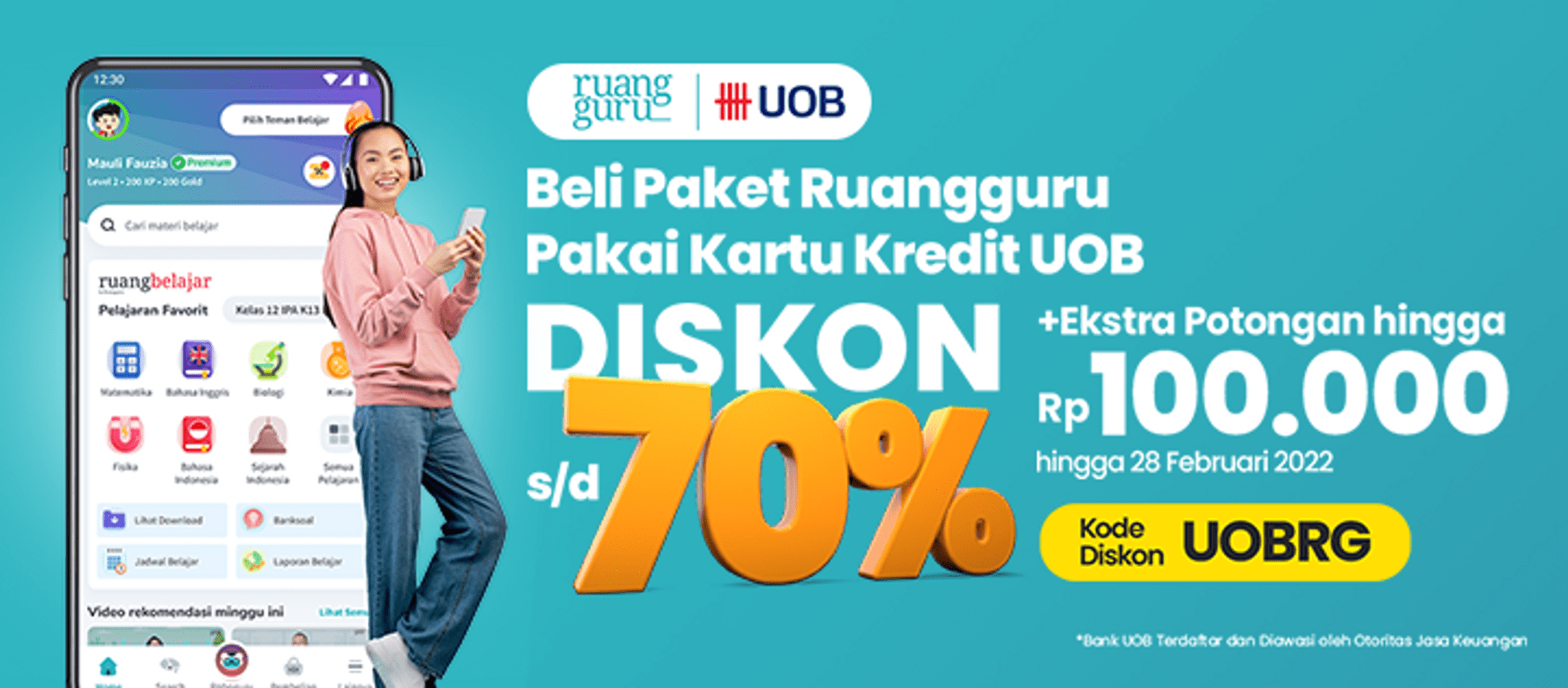 Promo Diskon hingga 70% dengan Kartu Kredit UOB